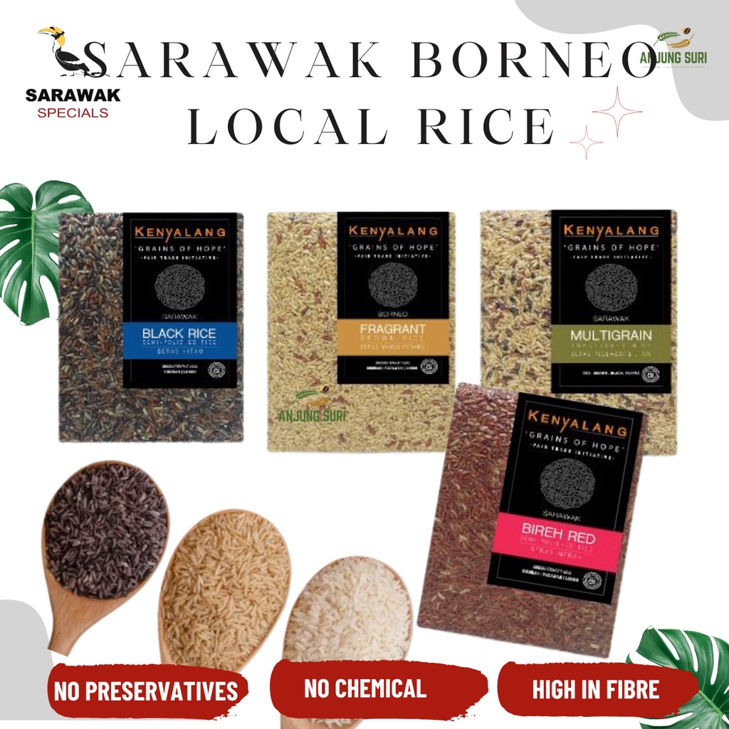 Kenyalang Local Sarawak Rice Beras Tempatan Serawak Bario | Shopee Malaysia
