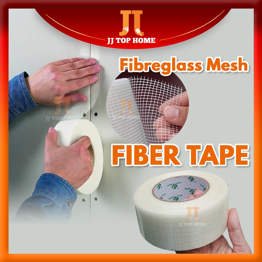Fiber Tape / Partition Tape Fibreglass Mesh Joint Tape Self Adhesive ...