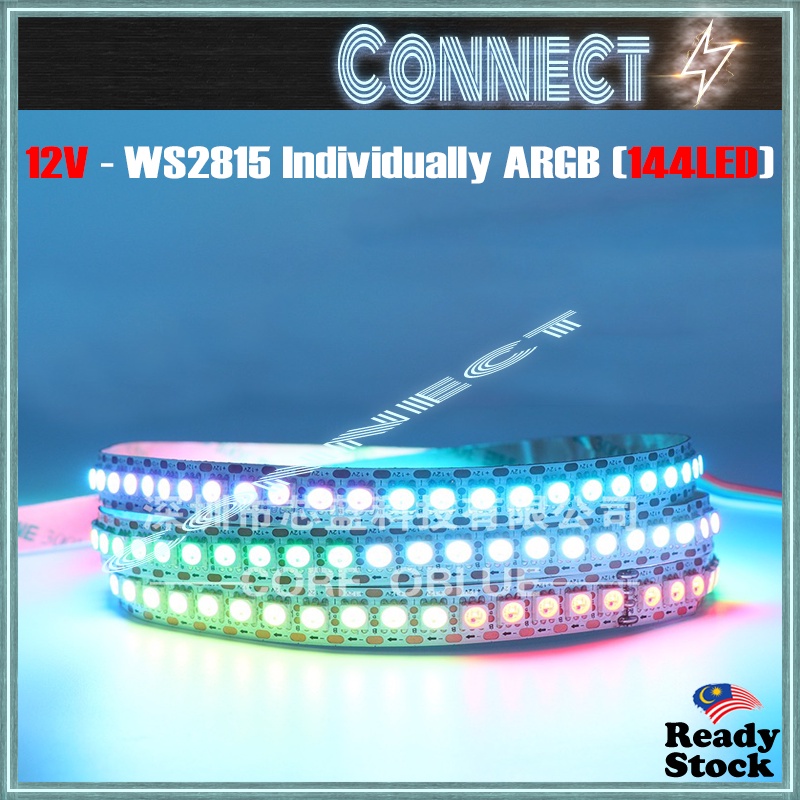 12V ARGB WS2815 Led Light Strip 12v 144Leds Per Meter WS2815 Waterproof ...