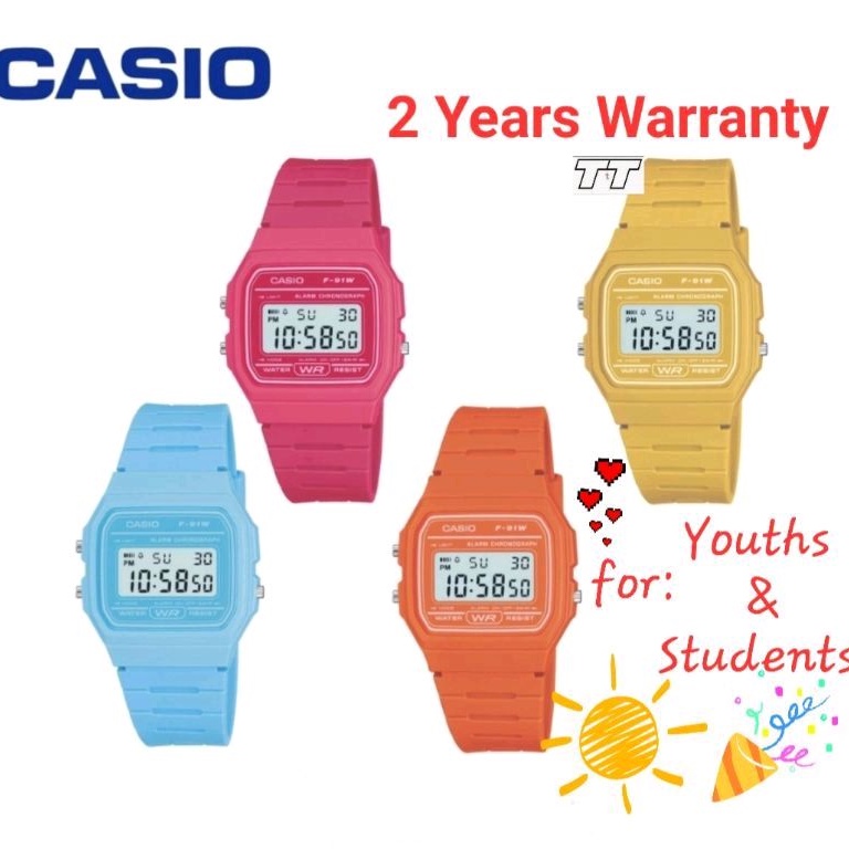 [2YEARS WARRANTY] Casio Students Watches / Youths Watches F-91WC F-91WC ...