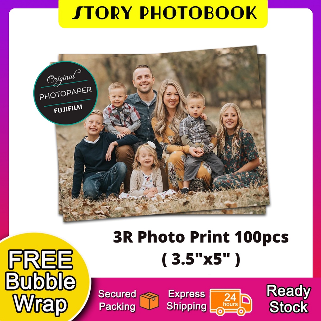 3R Photo Print 100pcs (Fujifilm Printing) | Shopee Malaysia