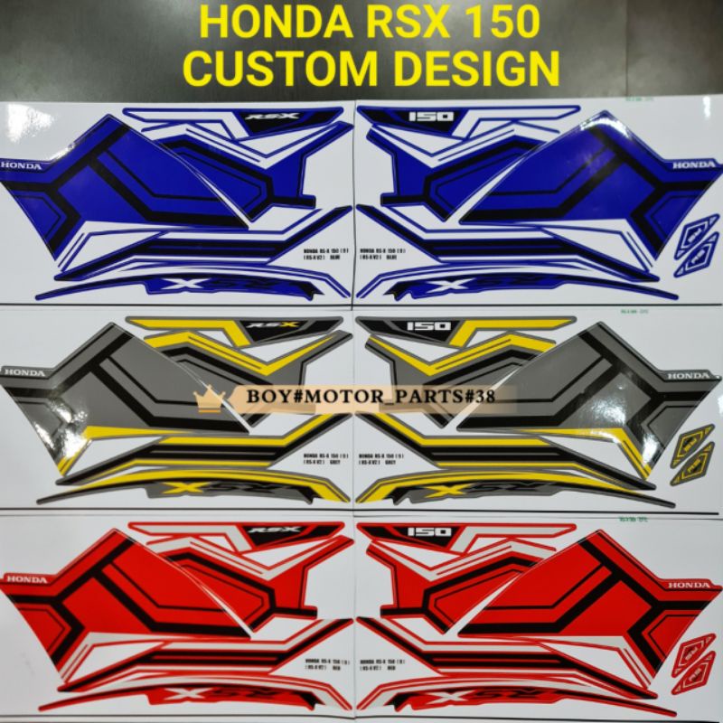 HONDA RSX 150 CUSTOM DESIGN ( 9 ) BODY STICKER ( READY STOCK ) | Shopee ...