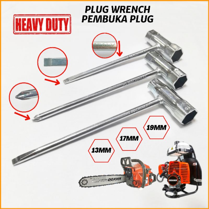 Heavy Duty Pembuka Spark Plug Mesin Rumput Chainsaw Spanar Brush Cutter ...