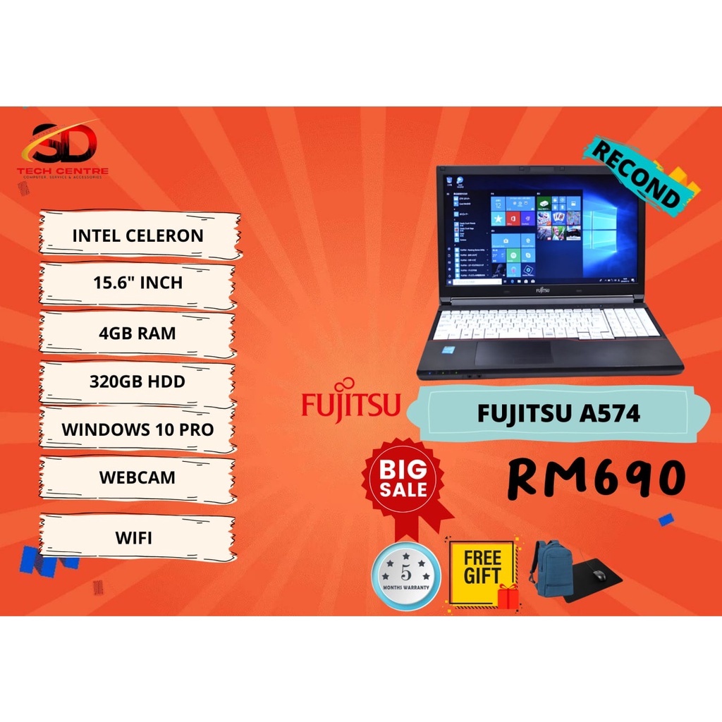 FUJITSU A574 (INTEL CELERON) | Shopee Malaysia