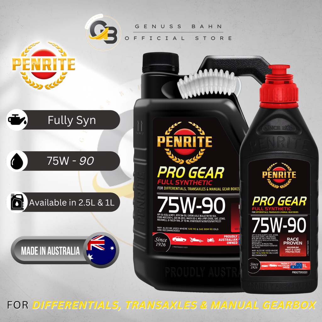 PENRITE PRO GEAR 75W90 Premium Fully Synthetic Manual Gearbox ...