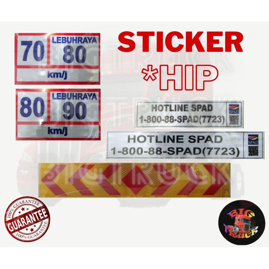 *REFLECTIVE STICKER PUSPAKOM/JPJ PASS/80/90km/J 70/80kmSpeed Limit ...