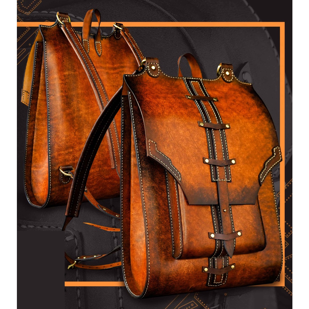 Leather Pattern: Old School Backpack (A4 papers) | Shopee Malaysia