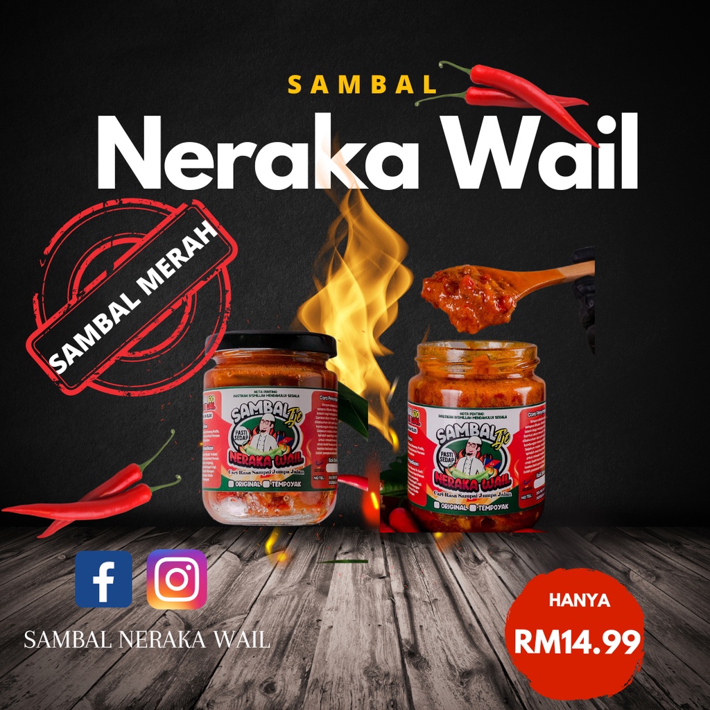 SAMBAL NERAKA WAIL | Sambal Merah | | Shopee Malaysia