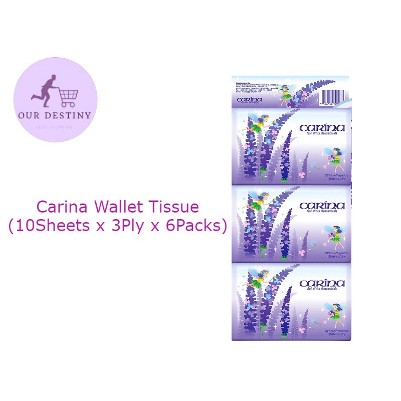Carina Wallet Tissue 10 Sheets (6 Packs/Tube) | Shopee Malaysia