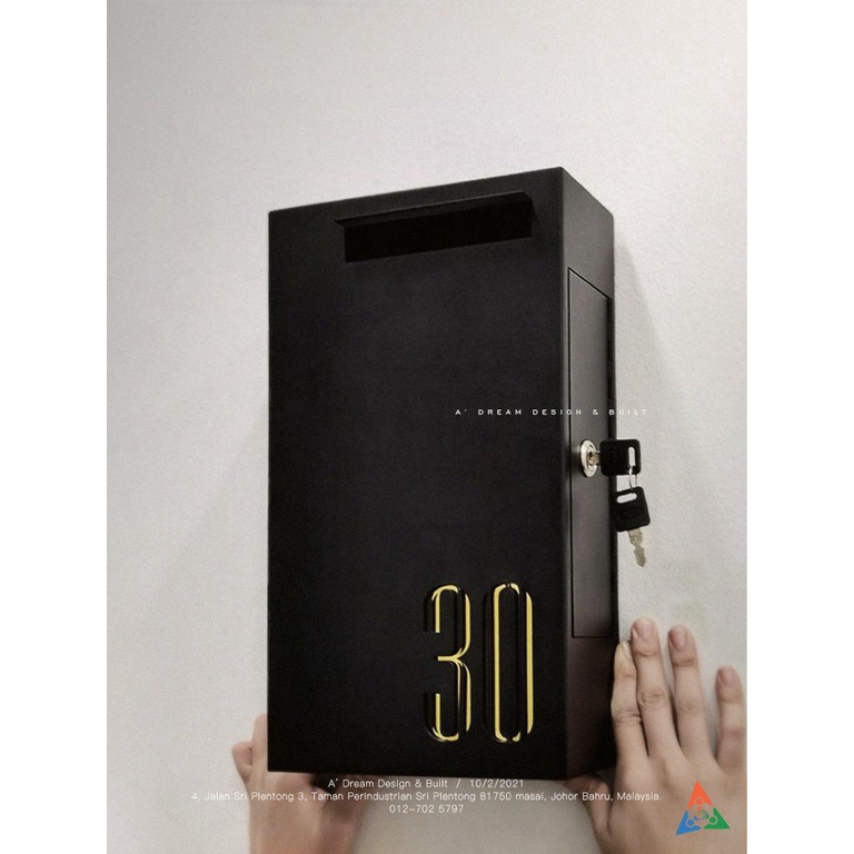 Modern Series Black Gentleman mailbox Design | Shopee Malaysia