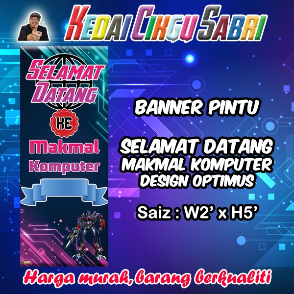 BANNER PINTU SELAMAT DATANG MAKMAL KOMPUTER | Shopee Malaysia
