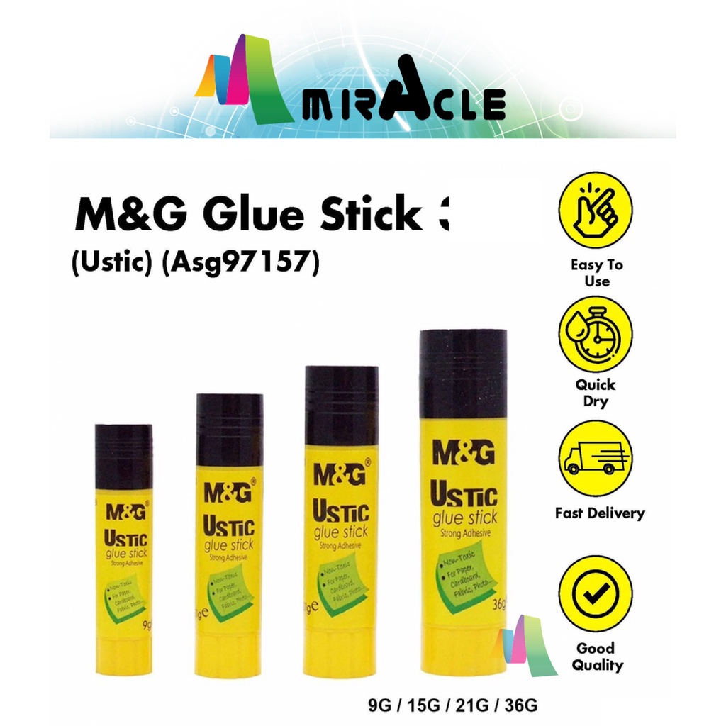 M&G GLUE STICK PEN / GAM KERTAS KERING 9G/15G/21G/36G （1pc) | Shopee ...