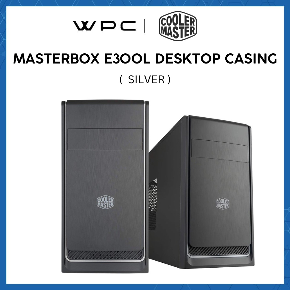 COOLER MASTER MASTERBOX E300L DESKTOP CASING ( SILVER ) | Shopee Malaysia