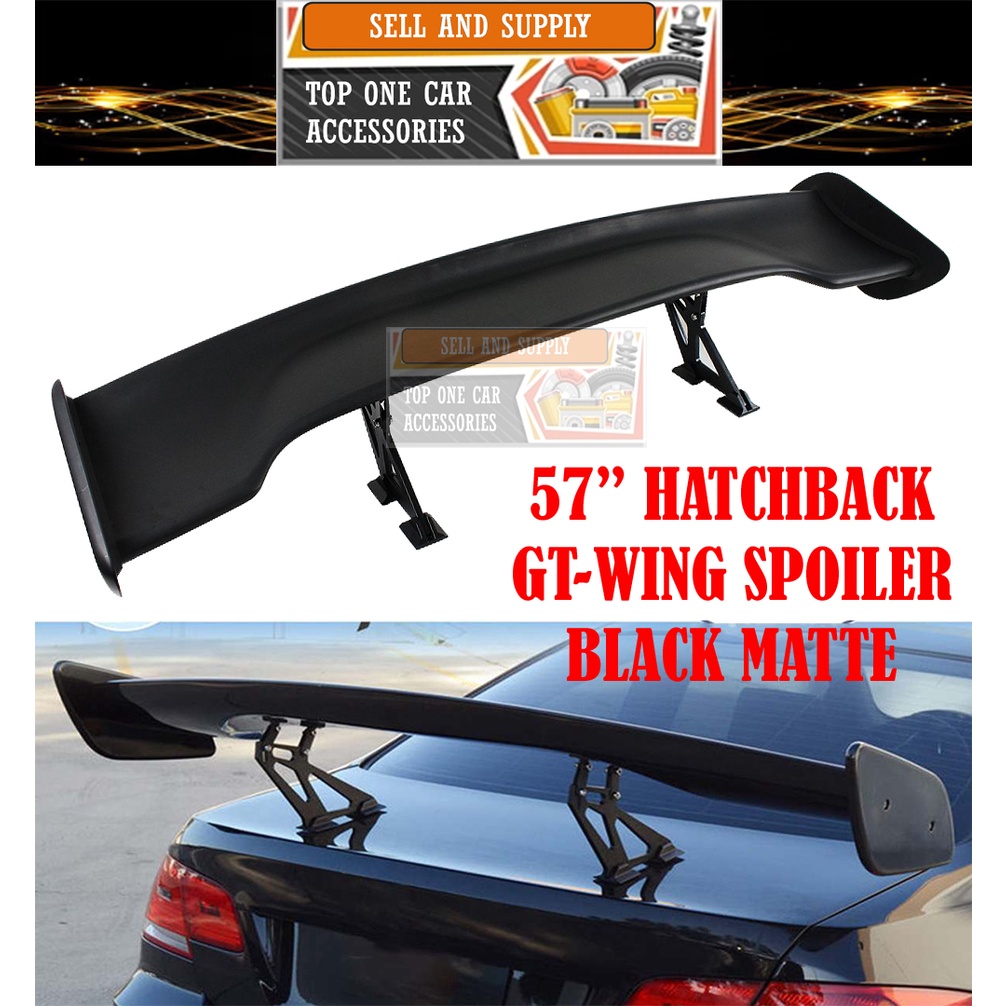 UNIVERSAL GT Wing Adjustable BLACK Hatchback Spoiler | Shopee Malaysia