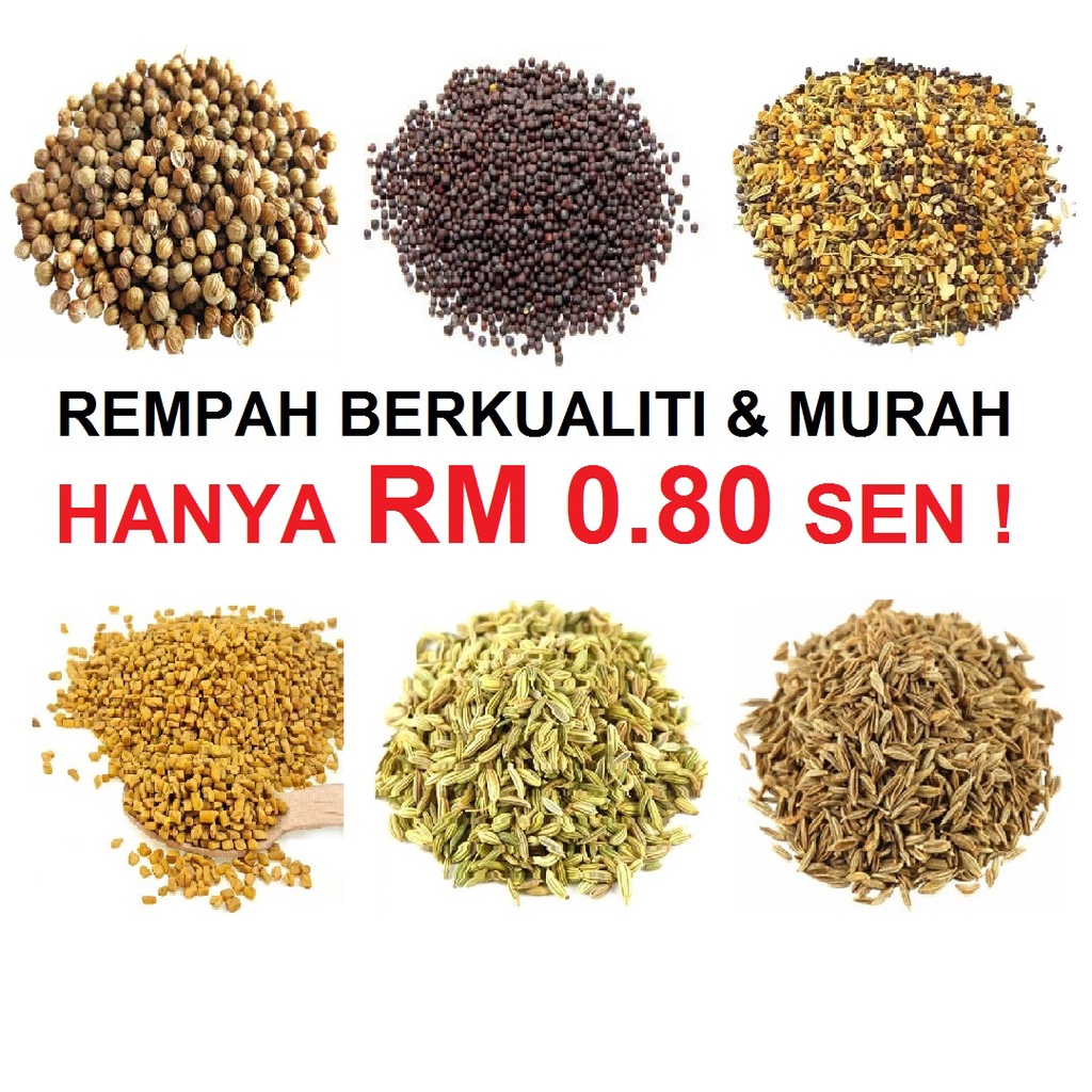 15g Rempah Biji/ Biji Ketumbar/ Biji Sawi/ Halba Campur/ Biji Halba ...