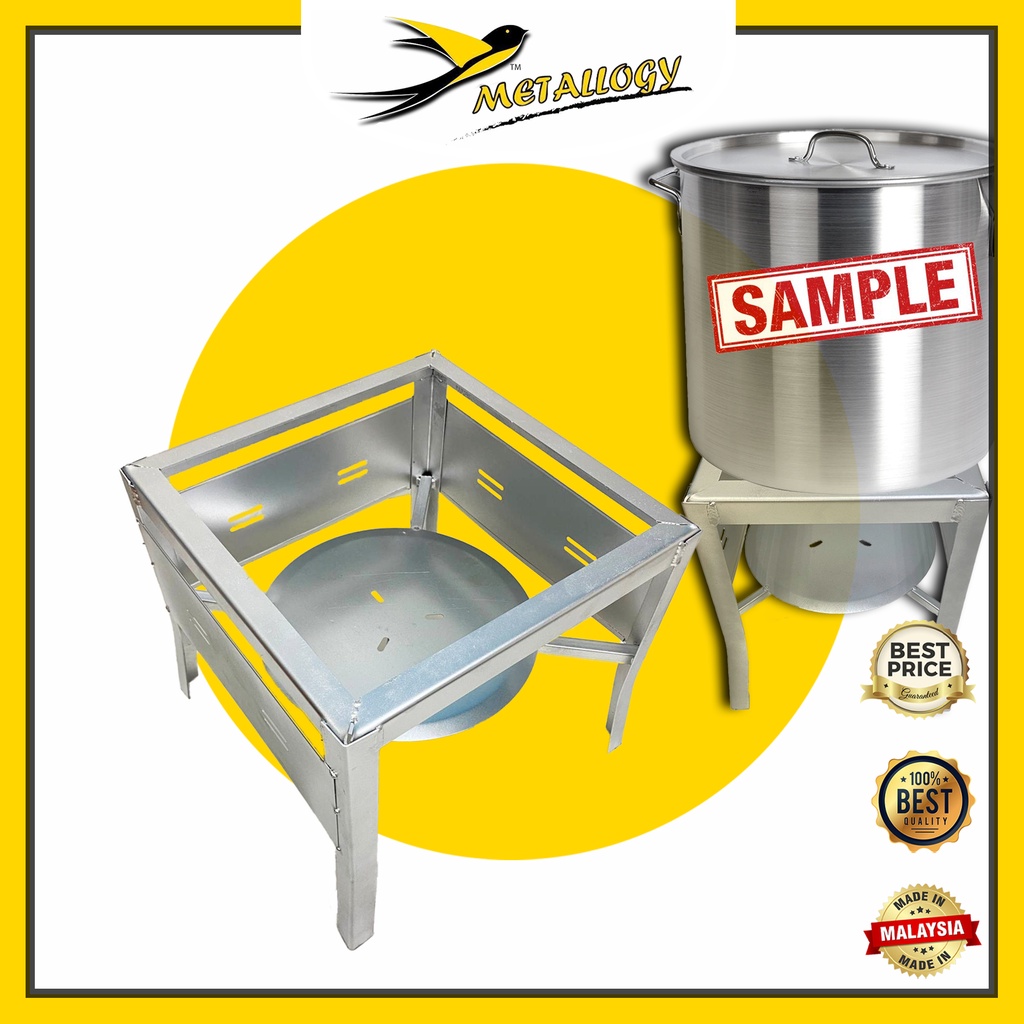 Metallogy Stock Pot Stand/ Kitchen Square Gas Stove Stand/ Hawker Pot ...