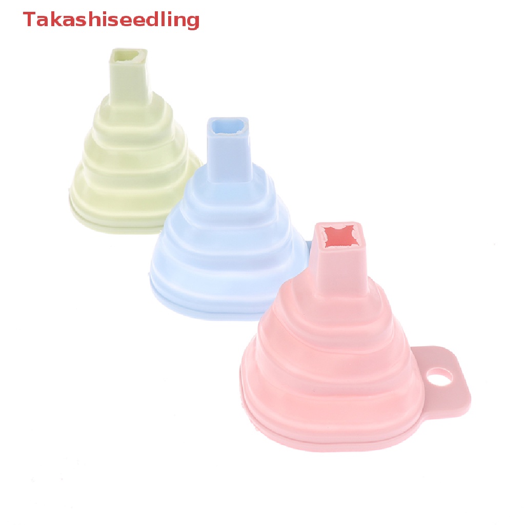 (Takashiseedling) 1PC Silicone Foldable Collapsible Style Funnel Hopper ...