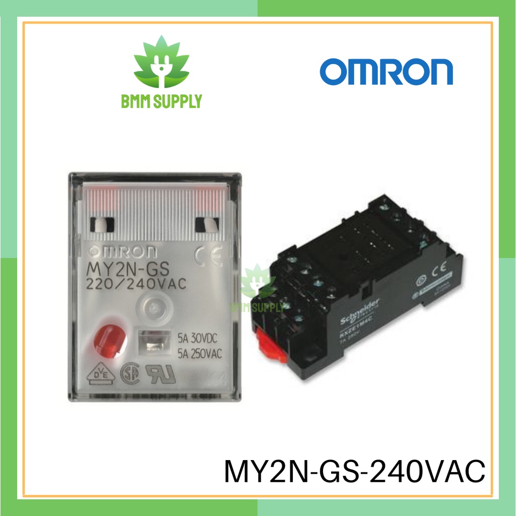 OMRON #MY2N-GS-220/240VAC RELAY 2 POLE RELAY | Shopee Malaysia