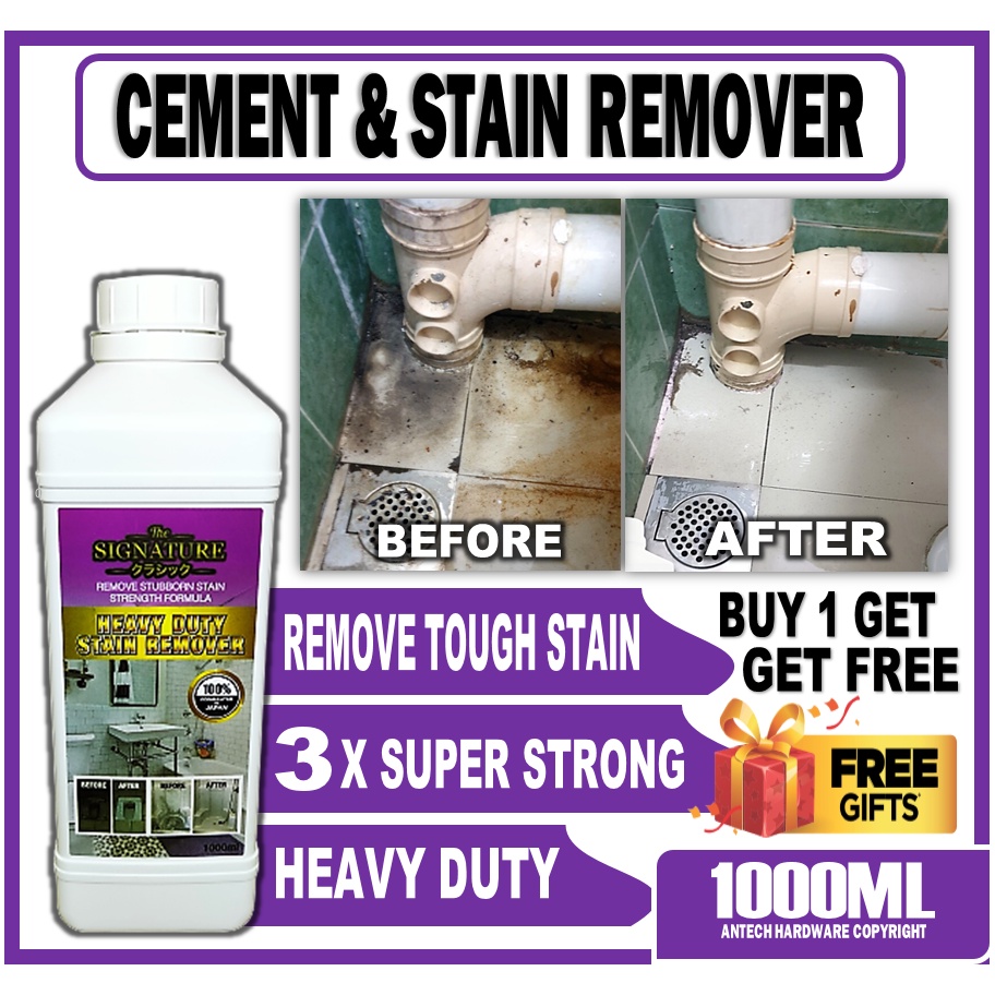 HEAVY DUTY Stain Remover Cement Remover Bathroom Cleaner Floor Stain ...