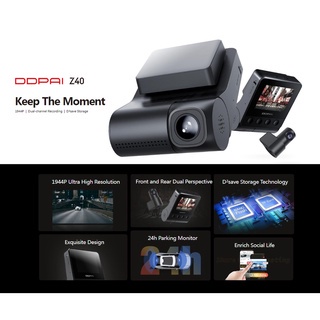 DDPAI Z40 Full HD 1944P 3K Dual Dash Cam Front + Rear Cam 24hrs Camera ...