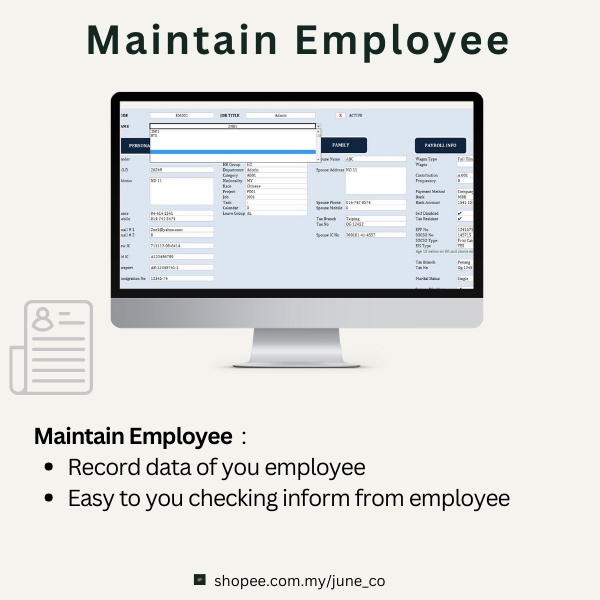 MAINTAIN EMPLOYEE EMPLOYEE RECORD EMPLOYEE INFORMATION STAFF ...