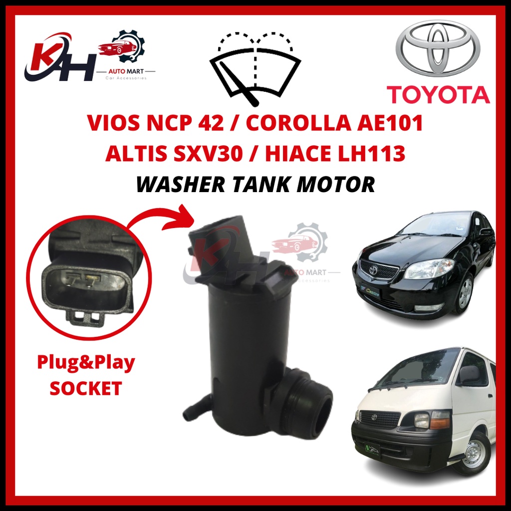 TOYOTA VIOS NCP42 ALTIS AE101 SXV30 HIAGE Washer Tank Motor Air Wiper ...