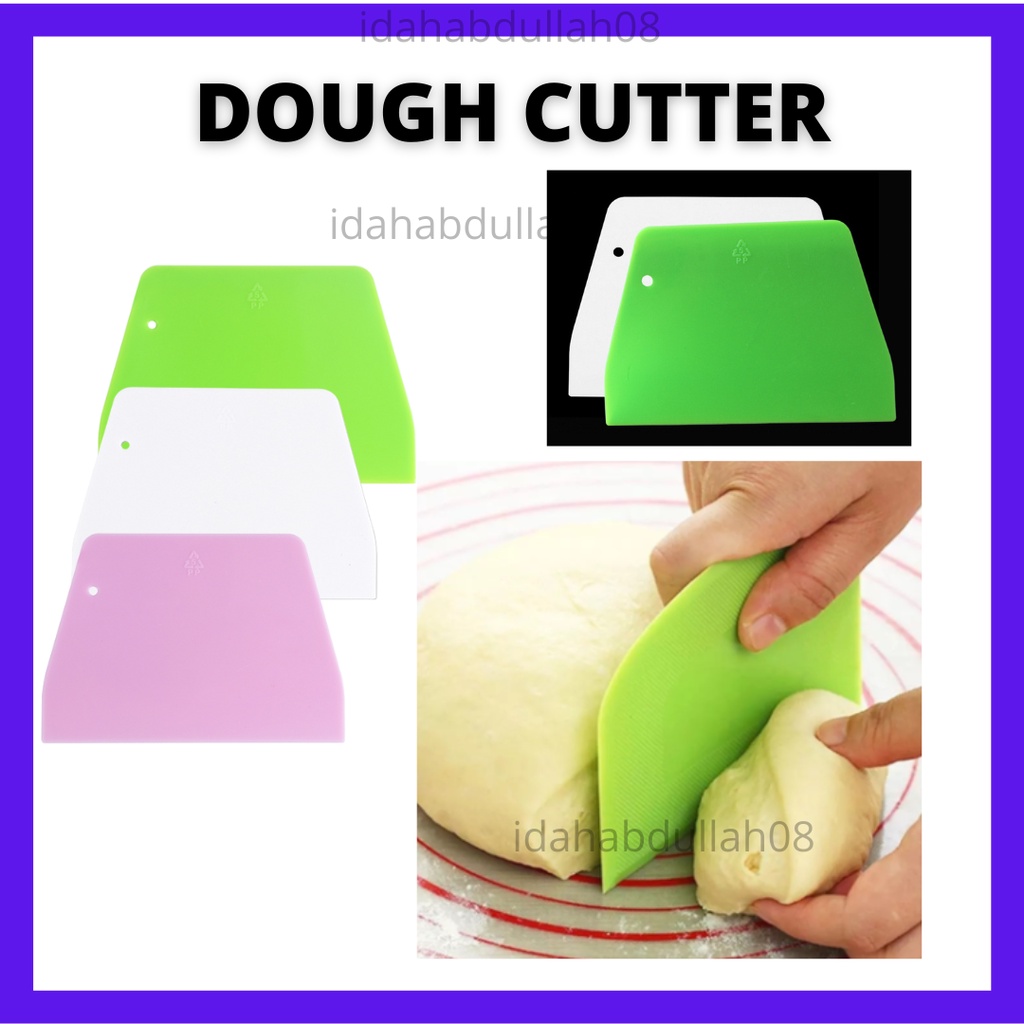 Plastic Scraper Cake Cream Cut Dough Baking cutter Pengikis Pemotong ...