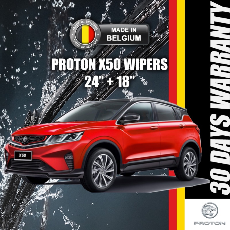Proton X50 Wiper Front Rear MADE IN BELGIUM 24" + 18" Front Wiper ...