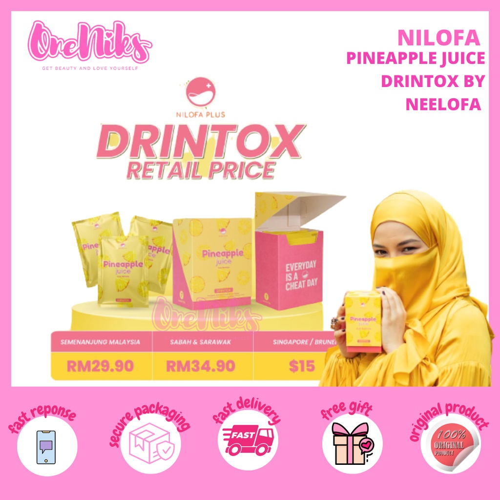 NILOFA Plus Pineapple Juice Drintox by Neelofa | Original HQ Ready ...