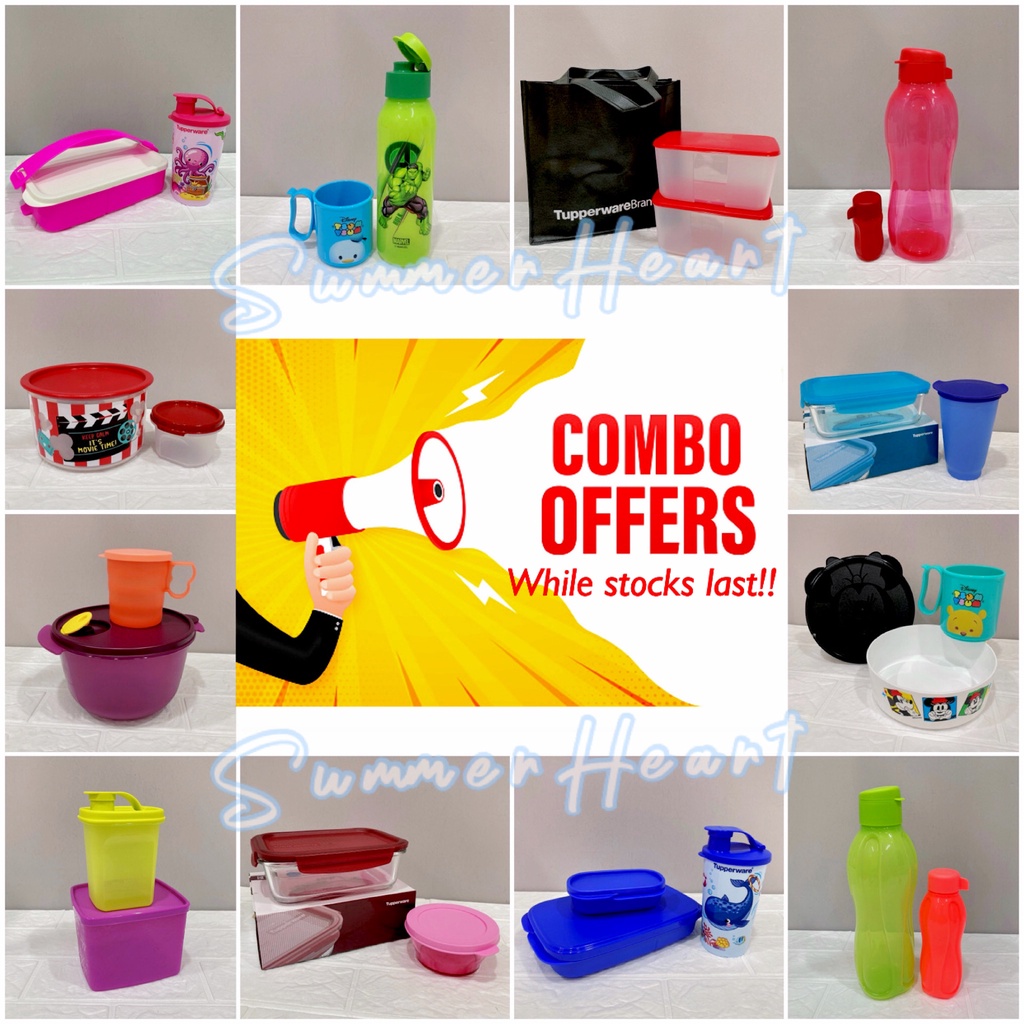 [Combo Deals]Tupperware eco bottle/lunch box/one touch/foodie buddy ...