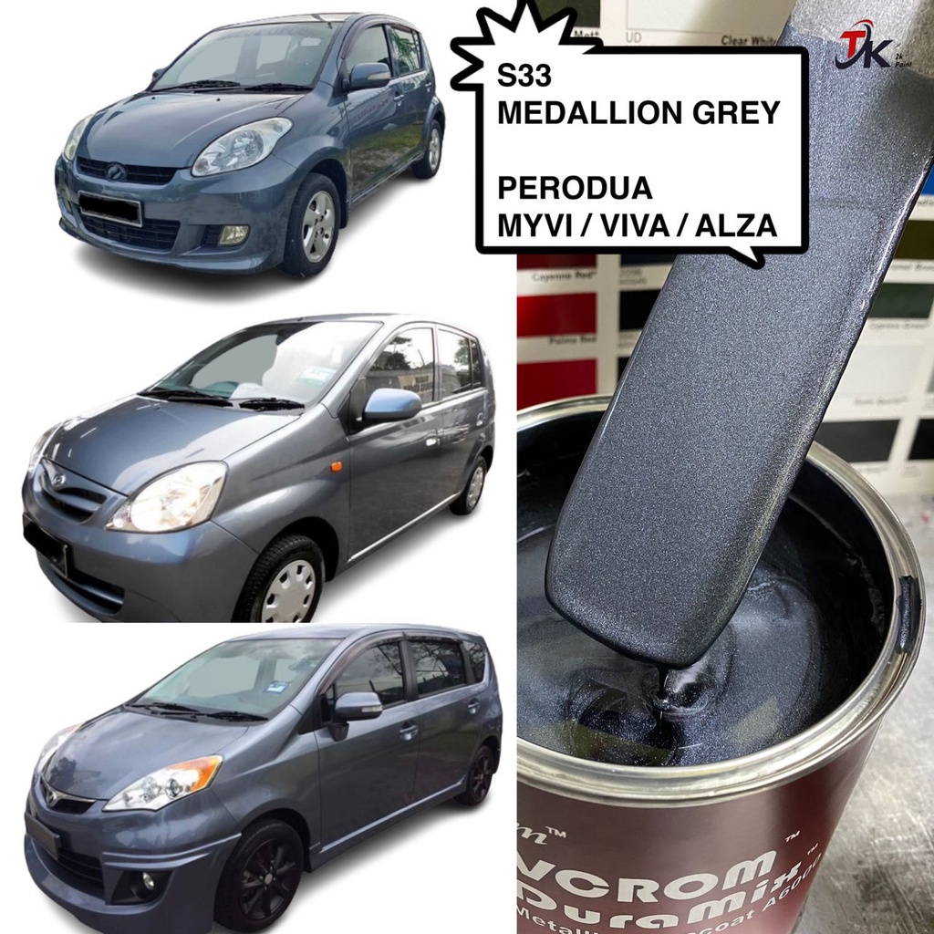 S33 MEDALLION GREY - PERODUA MYVI/VIVA/ALZA - 2K PAINT/CAR PAINT/CAT ...