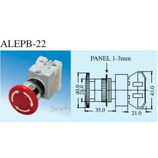 CIKACHI 22mm ALEPB-22 Push Lock Mushroom Head Red Sign Emergency Stop Button Switch | Shopee ...