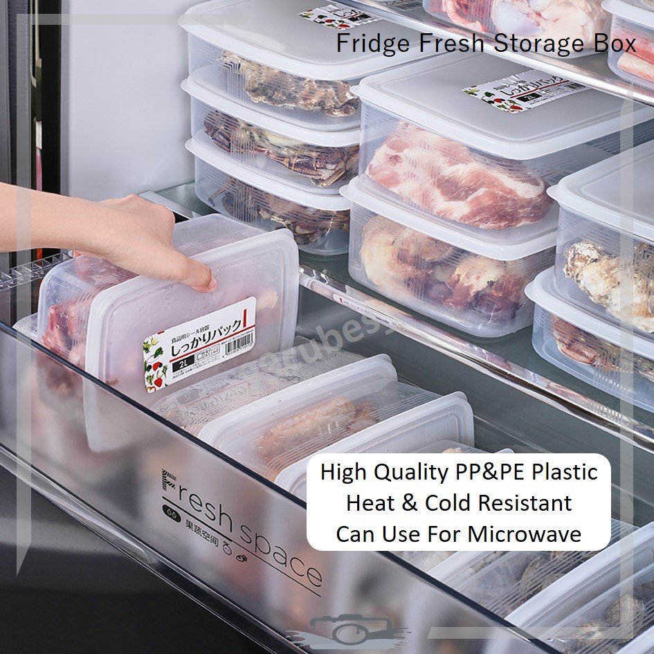 Fresh Seal Refrigerator Freezer Organizer Meat Food Storage Box ...