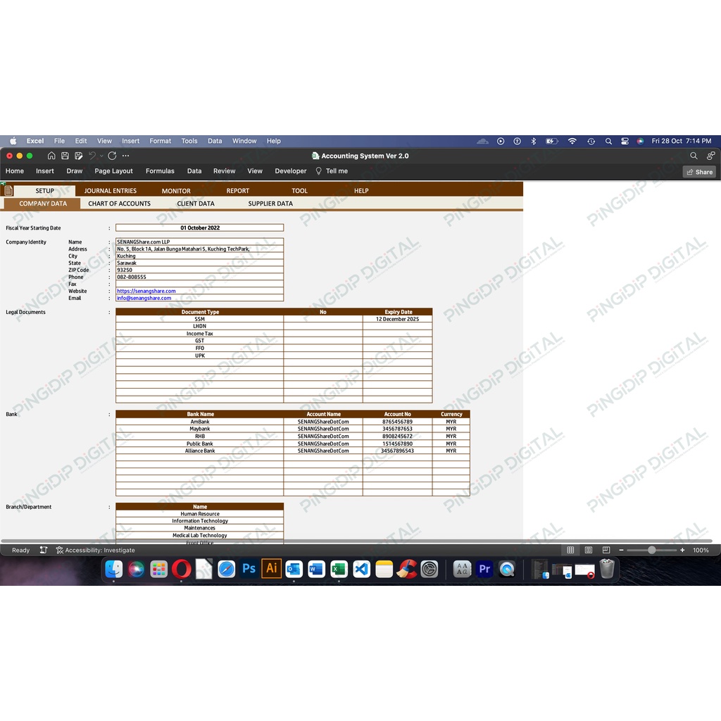 ORIGINAL ADVANCED & COMPLETE Accounting Management System Ver 2.0 ...