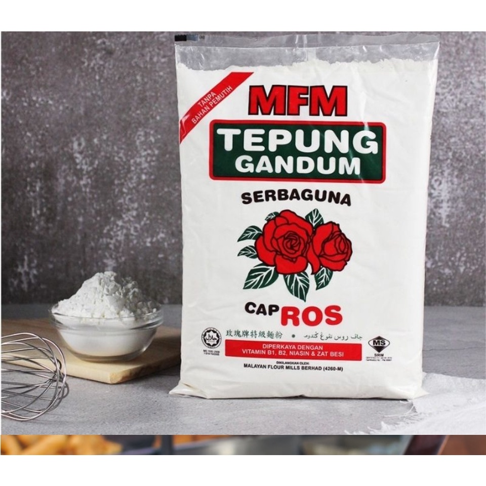 [READY STOCK] Cap Ros Tepung Gandum 850g/ Tepung Serbaguna/ Multi ...