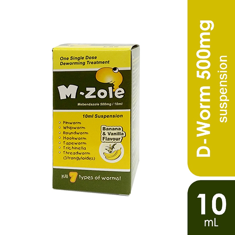 M-Zole D-Worms Suspension - Banana & Vanilla Favour (10ml) | Shopee ...