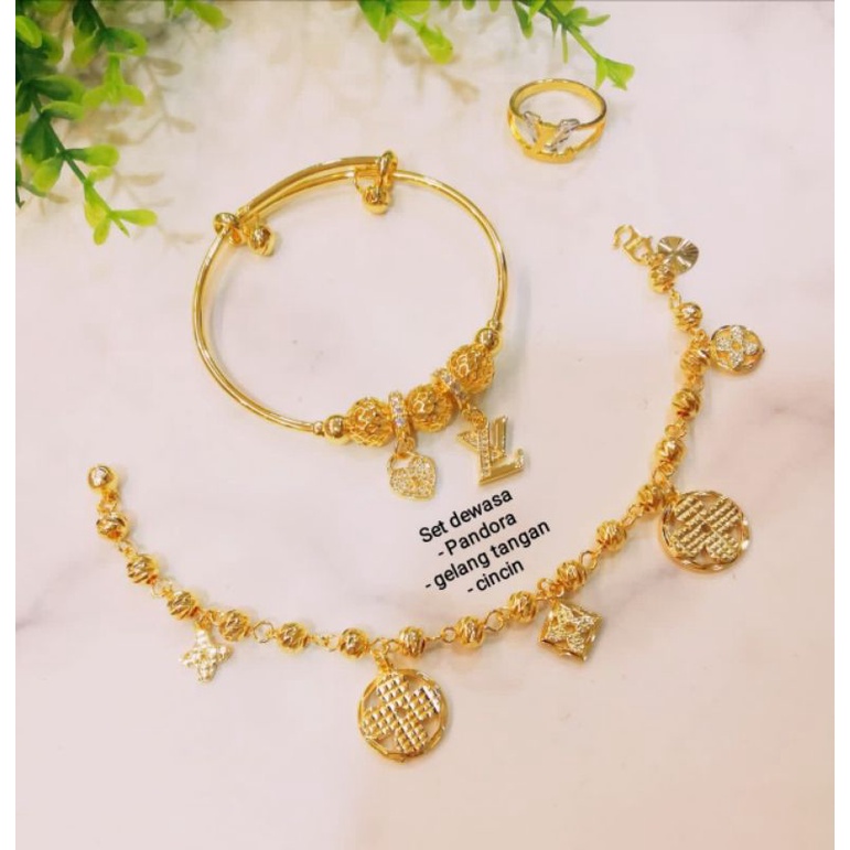 Pandora Set Emas Cop 916(Emas Premium Indonesia) | Shopee Malaysia