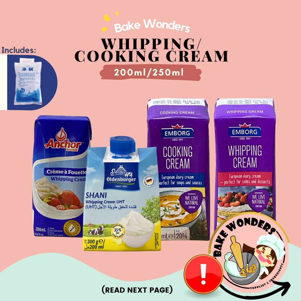 [ Chill ] Anchor Whipping Cream/ Emborg Whipping Cream/ Emborg Cooking ...