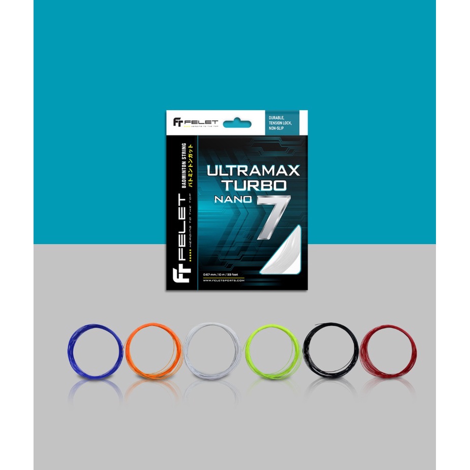 Felet Ultramax Turbo 7 Badminton String Raket tali Racket By FLEET ...