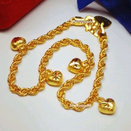 Rantai Tangan Pintal Love Emas 916 Original | Shopee Malaysia