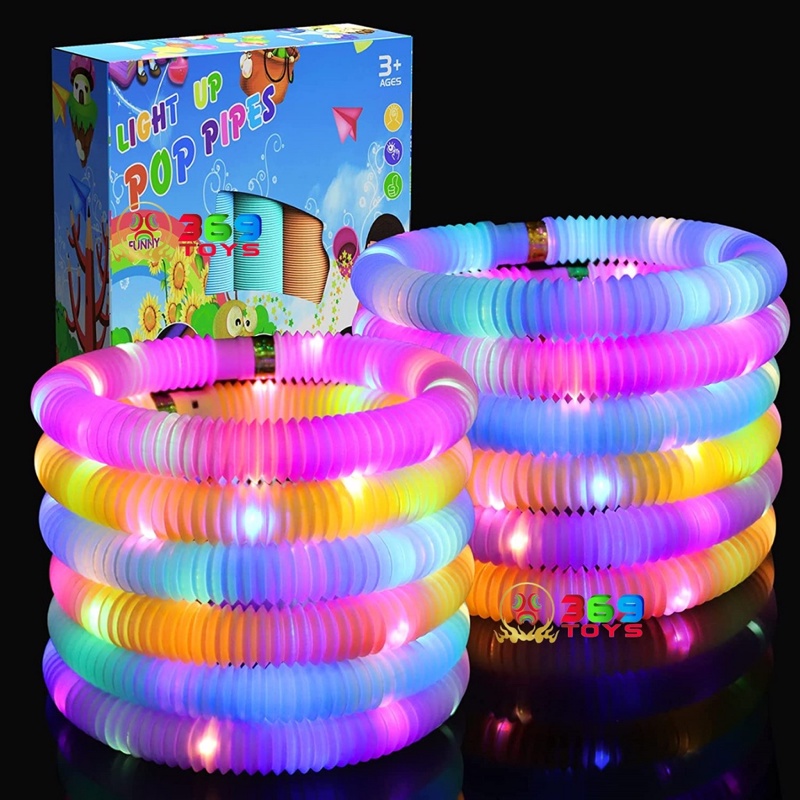 New Pop Light Tubes Sensory Fidget Toy Flash Light Autistic Children ...