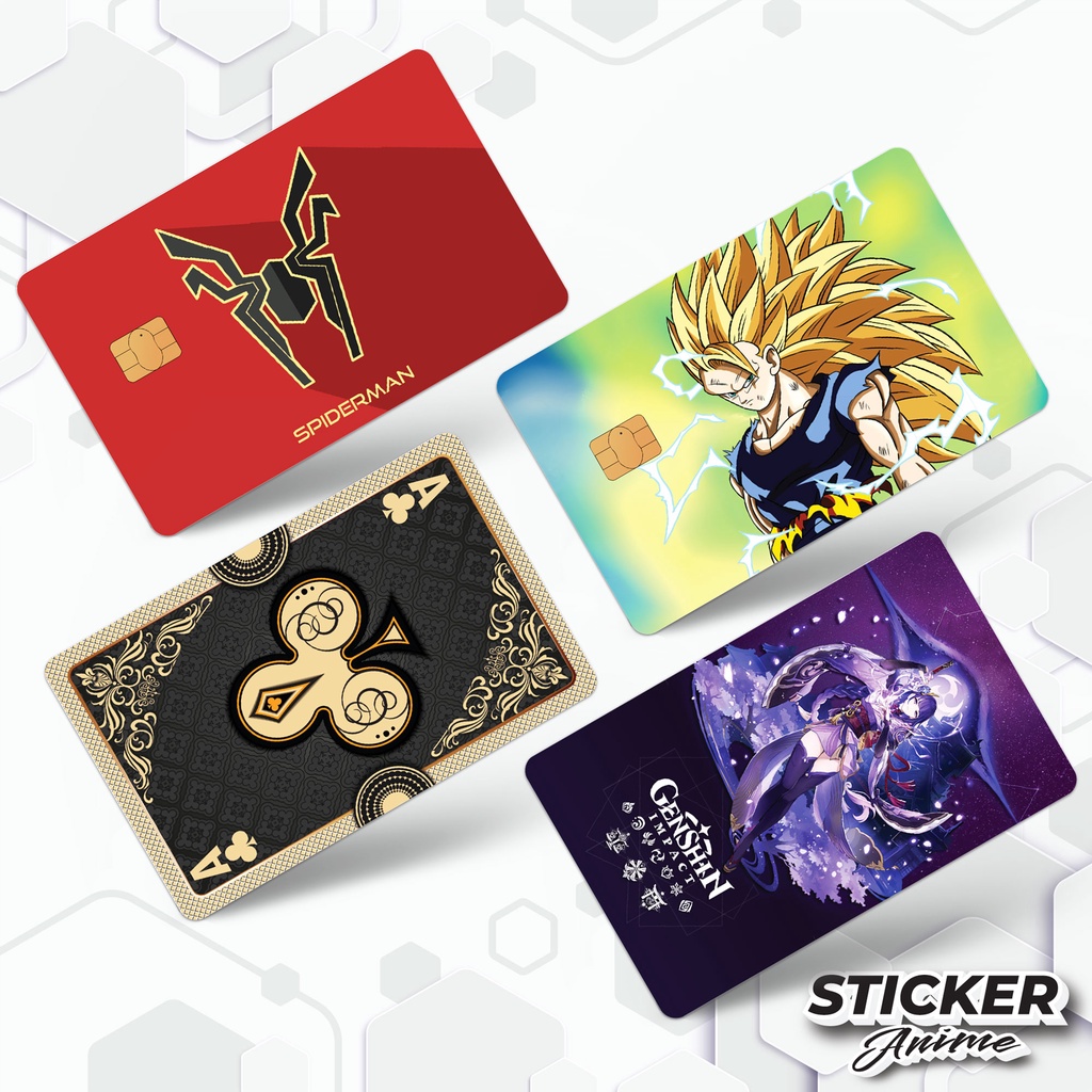 Sticker Anime Demon Slayer Naruto Dragon Ball ATM Bank Card Access ...