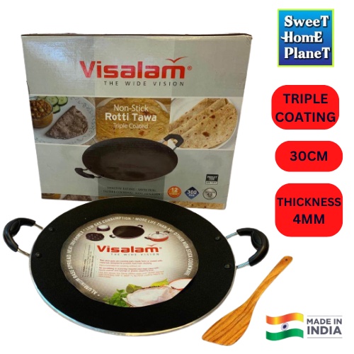 VISALAM 30CM Non Stick Rotti Tawa Capati Roti Canai Tosai Thosai Roti ...