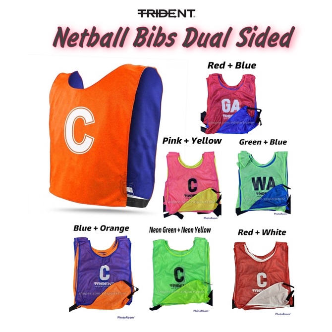 Trident Double Sided Netball Bibs Reversible Bib Bola Jaring Dua Sisi ...