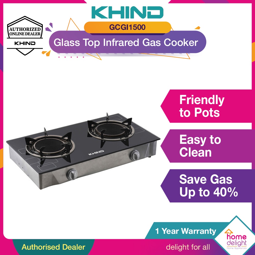 Khind Infrared Gas Cooker Glass Top GCGI1500 | Shopee Malaysia
