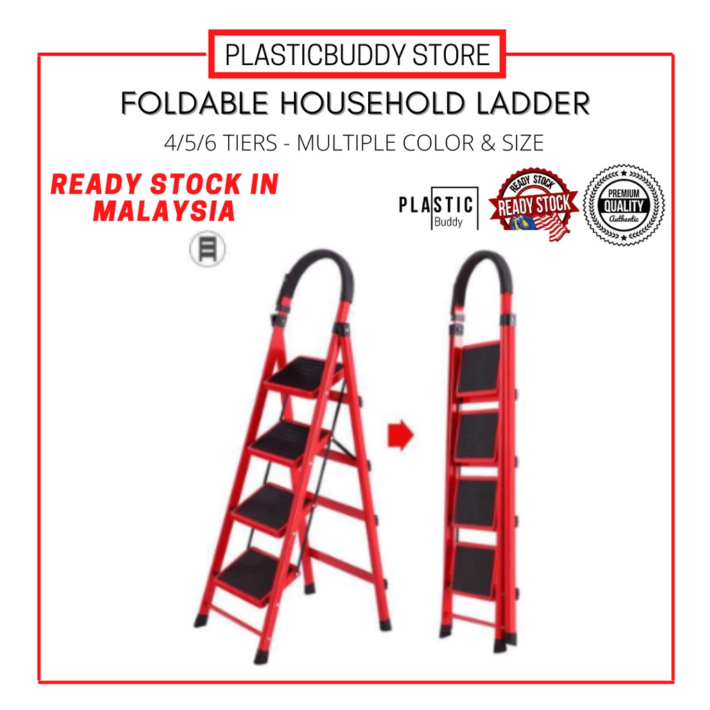 Foldable Household Ladder Folding Ladder Herringbone Thickened Pedal ...