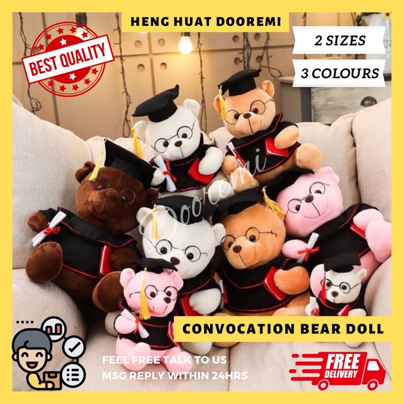 Teddy bear convocation doll plush toys (18/35cm) Graduation days gift ...
