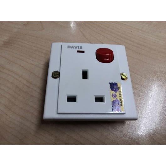 Davis D-13/1GSN RD 1 Gang 13A Switched Socket Outlet for Underfloor ...