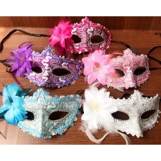 Lace Flower Party Mask Halloween Masquerade Ball Masks Party Princess ...
