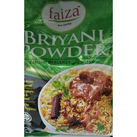 Nasi Beriani-Faiza Briyani Powder / Rempah beriani (220g) / rempah ...